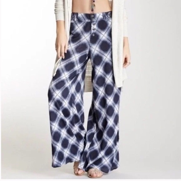 Free People | Pants & Jumpsuits | Free People Wide Flair Leg Diagonal ...